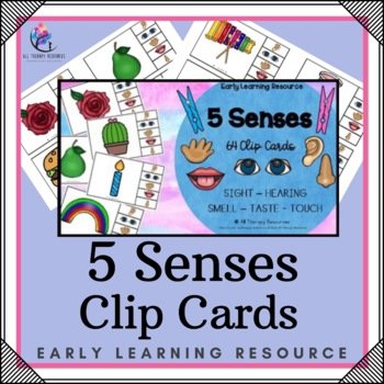 5 Five Senses Clip Cards – 64 Clip Cards – Early Learning Resources ...