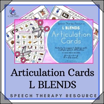 Articulation Cards with Visual Cues – L Blends – Speech Therapy - My ...