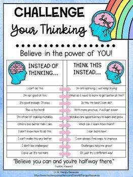 Fixed vs Growth Mindset Reading Comprehension Worksheets for Teenagers ...