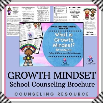 GROWTH MINDSET Counseling Brochure for Kids – SEL School Counselor ...