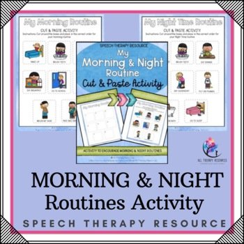 My Morning & Night Activity Worksheet | Daily Routine Visual Supports ...