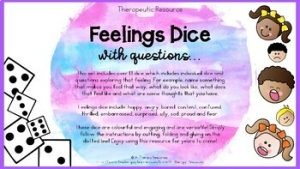 13 Feelings and Emotions Dice Game – Emotional Literacy, Game, CBT ...