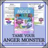 Anger Monster Lesson Activity – Workbook Craft Anger Management - All ...