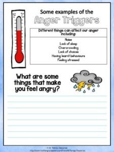 Anger Monster Lesson Activity – Workbook Craft Anger Management - All ...