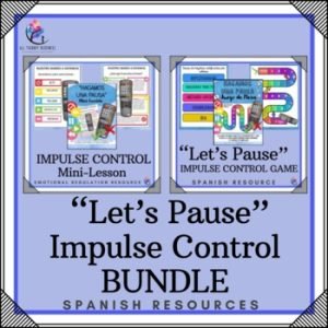 SPANISH BUNDLE – IMPULSE CONTROL Workbook & Board Game – Anger ...