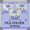 BUNDLE – File Folder Activities – Character Traits I Manners I Behavior ...
