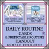 BUNDLE – Predictable Routines Handout and & Daily Routine Cards - All ...