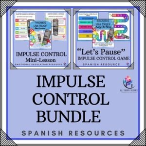 SPANISH BUNDLE – Impulse Control Workbook & Board Game – “Let’s Pause ...
