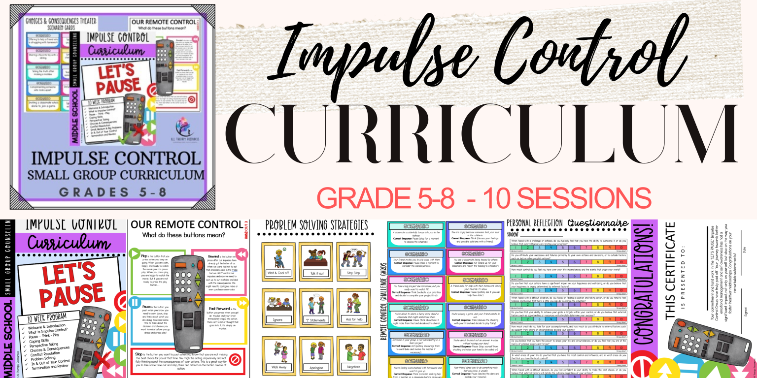 Impulse Control Curriculum: Essential Strategies and Resources - All ...